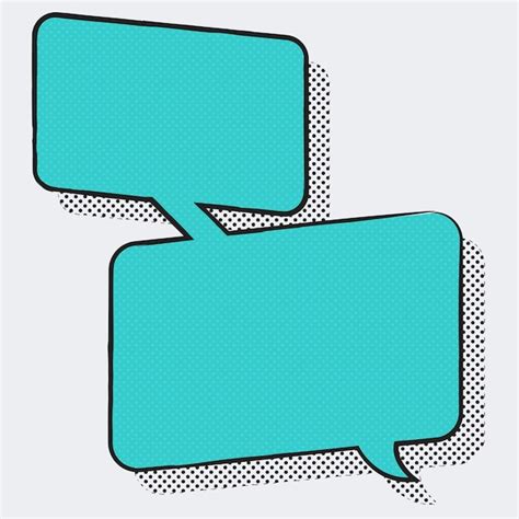 Premium Vector Callout Comics Cute Characters Green Square Text