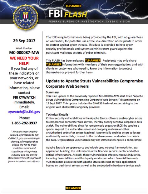 Fbi Issues Flash Alert On Apache Struts Vulnerability Cyberscoop