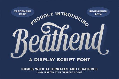 Beathend Display Script Letterhend Studio
