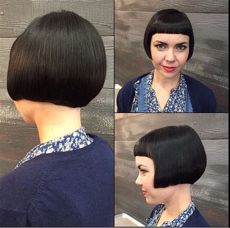 One Length Classic Classic Short Bob With Bangs With By Sonny Zizzo
