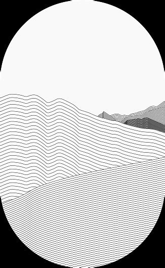 미니멀 한 현대 산악 라인 추상적인 산 현대 미학 배경 풍경 동양 스타일의 산 레이아웃 디자인 산에 대한 스톡 벡터 아트 및