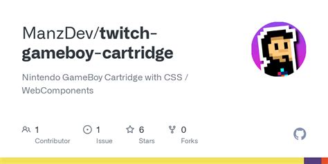 GitHub ManzDev Twitch Gameboy Cartridge Nintendo GameBoy Cartridge