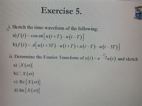 Solved Exercise I Sketch The Time Waveform Of The Chegg