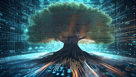 Illustration Of A Tree With Branches Seamlessly Integrated Into A