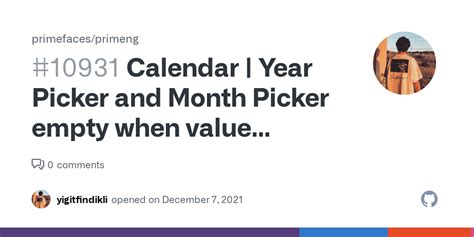 Calendar Year Picker And Month Picker Empty When Value Empty And Using Range Or Multiple