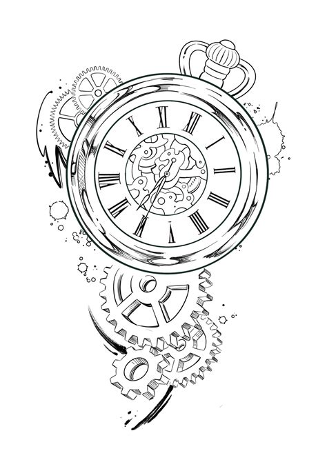 Pin By Ivan Cordero On Outlines Tattoo Plantillas Tatuajes Watch Tattoo Design Pocket Watch