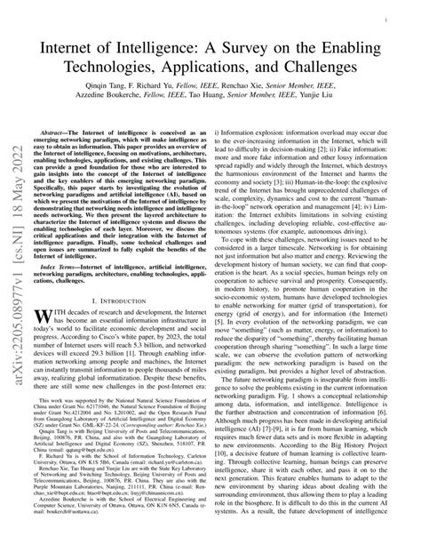 internet of intelligence a survey on the enabling technologies