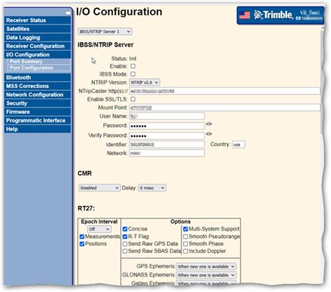 Trimble Base Station Connections SNIP Support