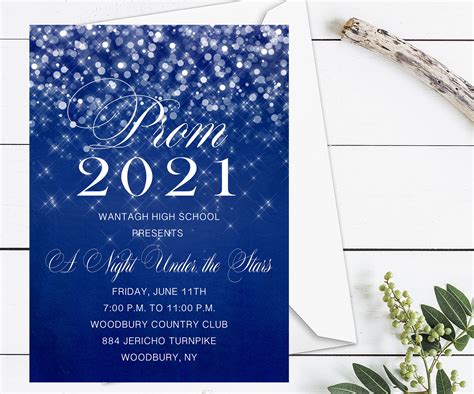 Prom Invitation A Night Under The Stars Prom Invitation Prom Etsy