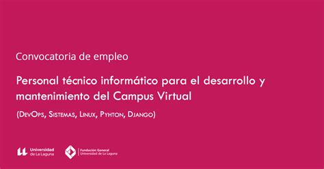 técnico informático para el desarrollo y mantenimiento del campus