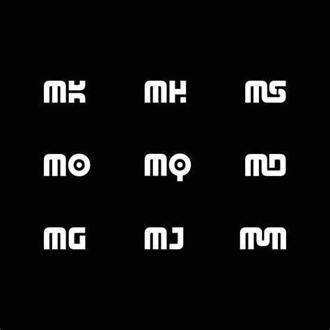 Bold Modern Letter Logos In Black And White 14929931 Vector Art At Vecteezy