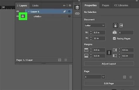 آموزش نحوه باز کردن قفل اشیا و اشکال در ایندیزاین Indesign