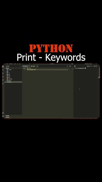 Print All The Keywords Use Help On The Screen In Python Shorts Shortvideo Python Program
