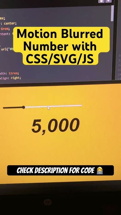 Motion Blurred Number Css Svg Js Coding Tutorials Htmlcss
