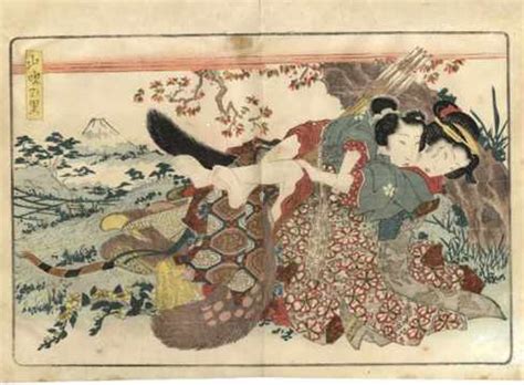 浮世绘春画 手绘浮世绘手卷春画 手绘浮世绘春画 大山谷图库