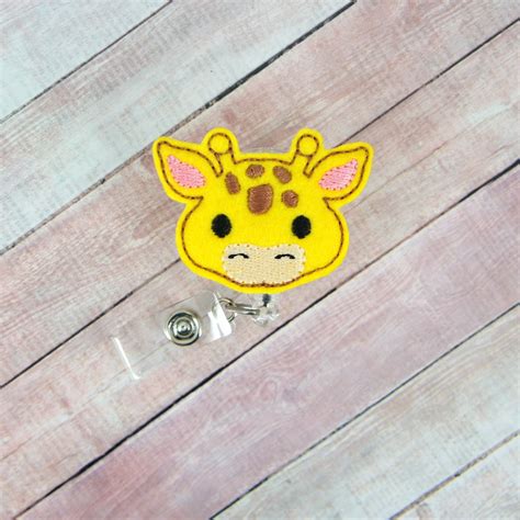 Giraffe Badge Reel Nurse Id Holder Badge Buddy Retractable Id Badge