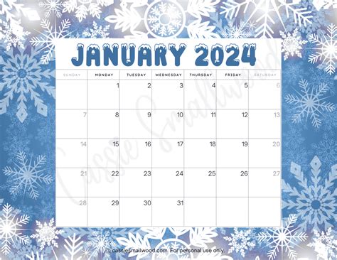Cute Free Printable Monthly Calendar 2024 Cassie Smallwood