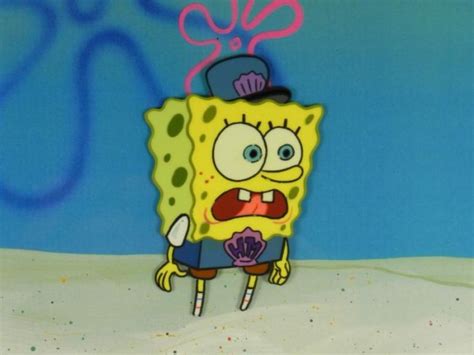 Orig Spongebob Production Cel And Background Hall Monitor Lot 220046