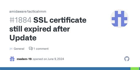Ssl Certificate Still Expired After Update · Amidaware Tacticalrmm · Discussion 1884 · Github