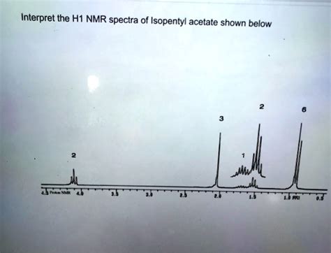 Solved Interpret The H1 Nmr Spectra Of Isopentyl Acetate Shown Below Jnt