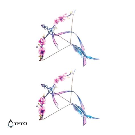 Teto Dočasné Tetování Luk A šíp Set