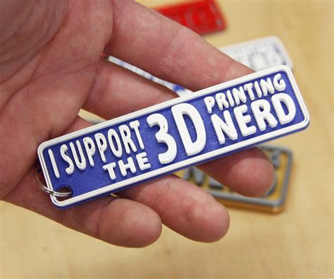 Free Stl File 3d Printing Nerd Keychain 🤓 ・3d Printer Model To Download
