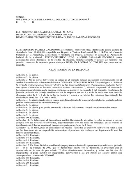 Proceso Ordinario Laboral 2012