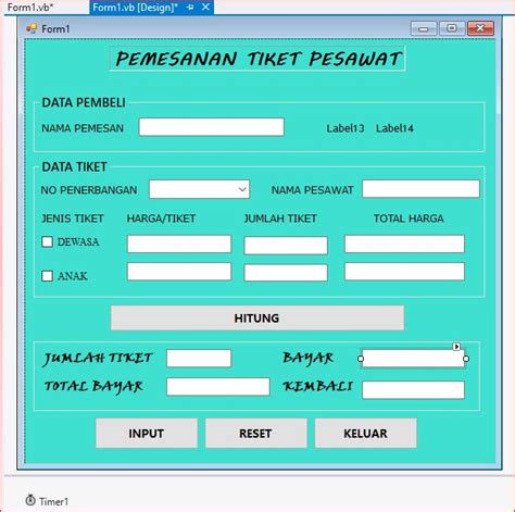 Membuat Program Pemesanan Tiket Pesawat Di Visual Studio