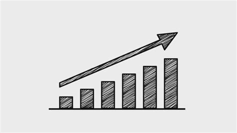 Animated Illustration Of Statistic Curve With Arrow