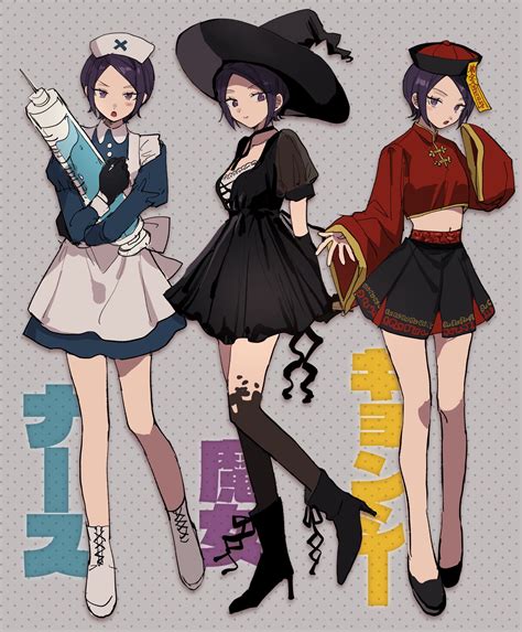 Safebooru 1girl Alternate Costume Aoi Yooo009 Black Footwear Black Gloves Black Skirt Boots