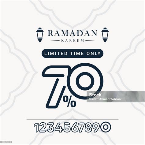 라마단 판매 할인 최대 70 제한 시간 전용 벡터 템플릿 디자인 일러스트 0명에 대한 스톡 벡터 아트 및 기타 이미지 0명