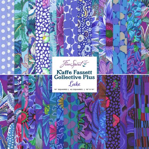 Kaffe Fassett Classics Plus 10 Squares Lake By Freespirit Fabrics