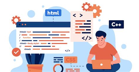 Programming With Coding Flat Illustration Graphics Envato Elements