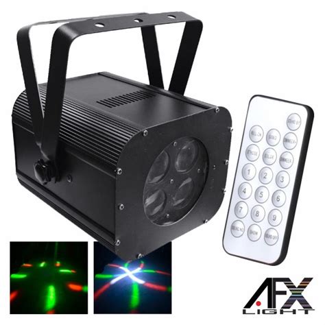 Projector Luz C 4 Leds 10W Brancos Comando Dmx Mic Afxlight