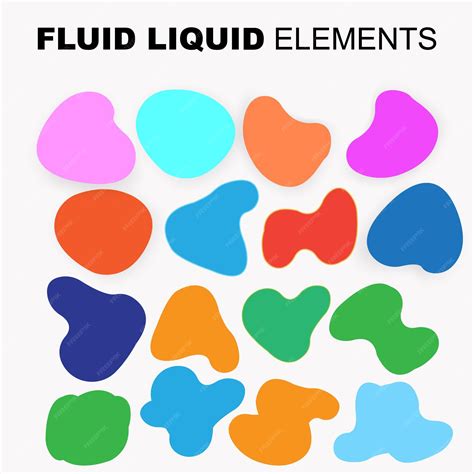 Premium Vector Fluid Shape Vector Set Gradient Liquid With Neon