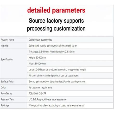 Customize Ladder Type Bridge Cable Tray Aluminum Cable Ladder Cable