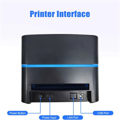 Wireless Inch Supermarket Shopping Barcode Stickers Labels Printer Termica Thermal Label