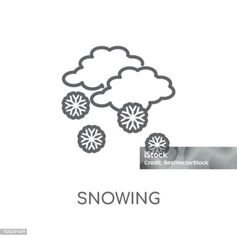 線形アイコンを雪が冬コレクションから白い背景のモダンなアウトライン積雪ロゴのコンセプト アイコンのベクターアート素材や画像を多数ご用意