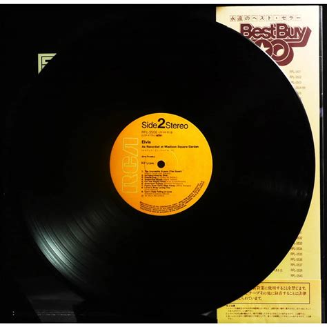 Elvis Presley Elvis As Recorded At Madison Square Garden Vinyl Lp
