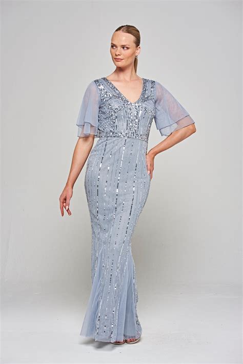 Lynda Grey Embellished Maxi Dress Frock And Frill
