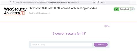 Portswiggers Reflected Xss Into Html Context With Nothing Encoded