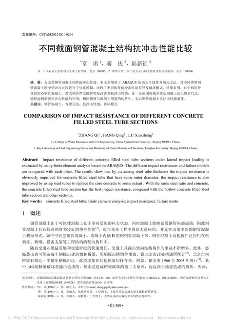 Pdf Comparison Of Impact Resistance Of Different Concrete Filled Steel Tube Sections