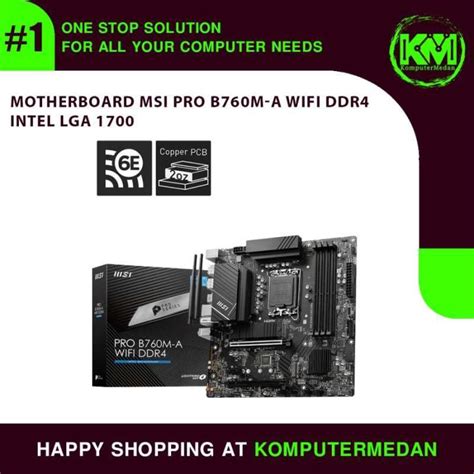 Jual Motherboard MSI PRO B760M A WIFI DDR4 Intel LGA 1700 Di Seller