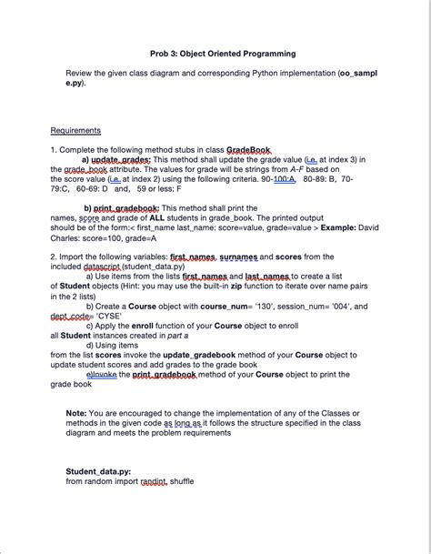 Solved Prob Object Oriented Programming Review The Given Chegg