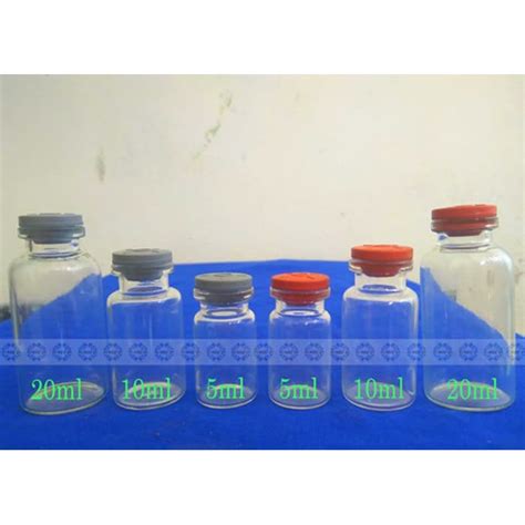 Jual Botol Vial Ml Ml Ml Tutup Karet Rubber Stoper Botol Kaca Botol Clear Vial Shopee
