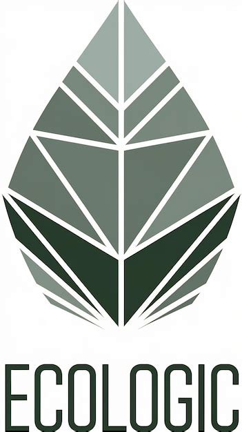 Ecologic Logo Sign Linear Leafs Ornament Logotype Sign Natural Product
