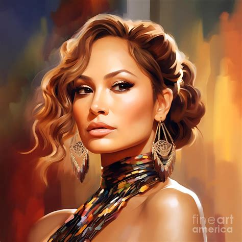 Jennifer Lopez Painting By Mark Ashkenazi Pixels Merch