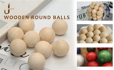 Juegd Wooden Balls 25 Pack 2 Inch Wooden Balls For Crafts