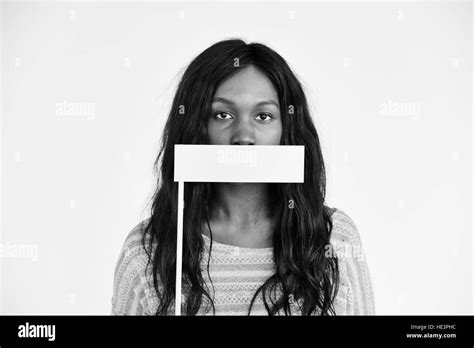 African Descent Covering Mouth Voiceless Concept Stock Photo Alamy
