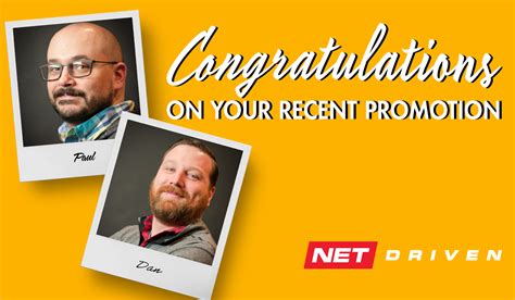 Net Driven 🎉 Join Us In Congratulating Dan Sweeney And Paul Zukauskas On Their Promotion To